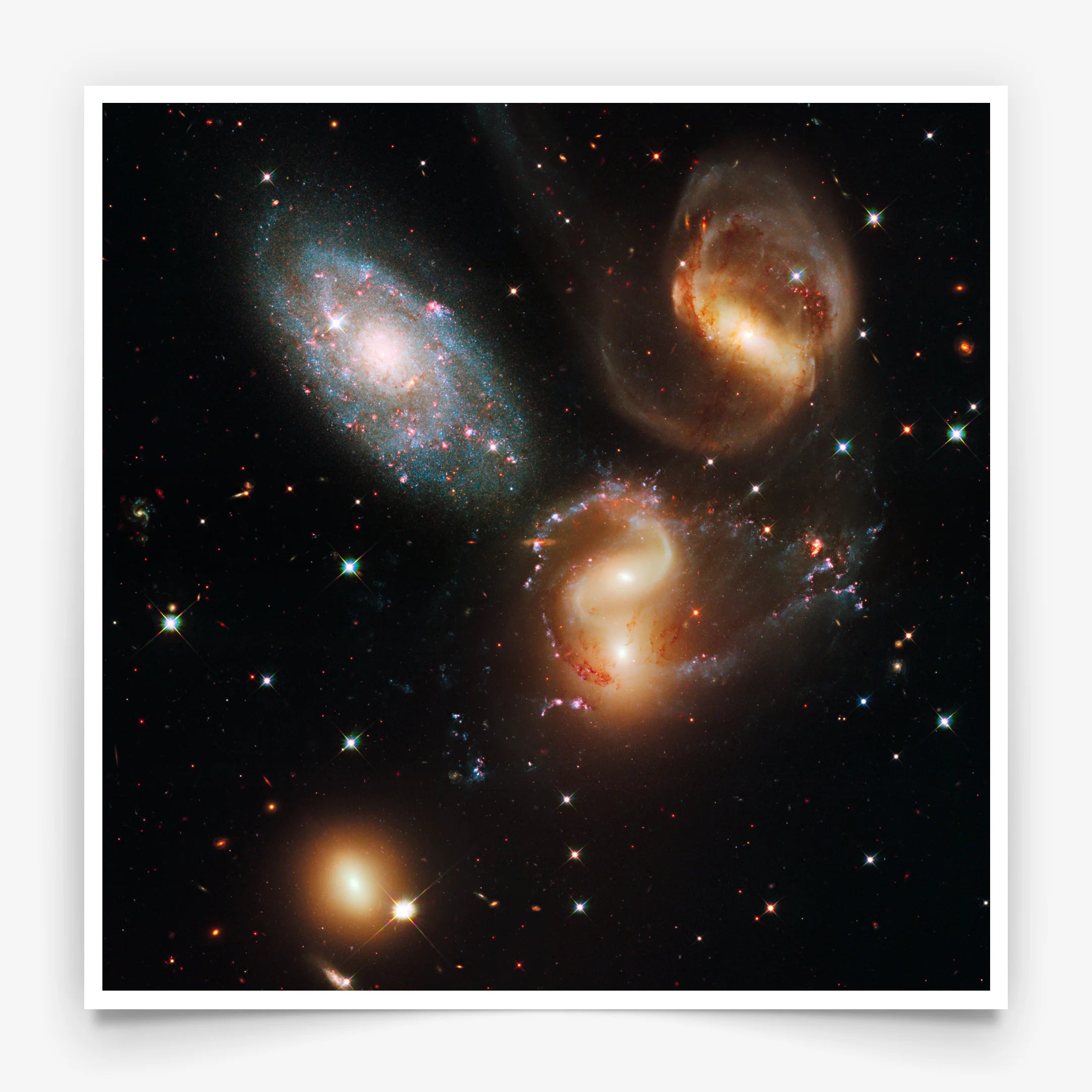 HST: Galactic Wreckage in Stephan's Quintet | Space Posters & Wall Art – Astrography