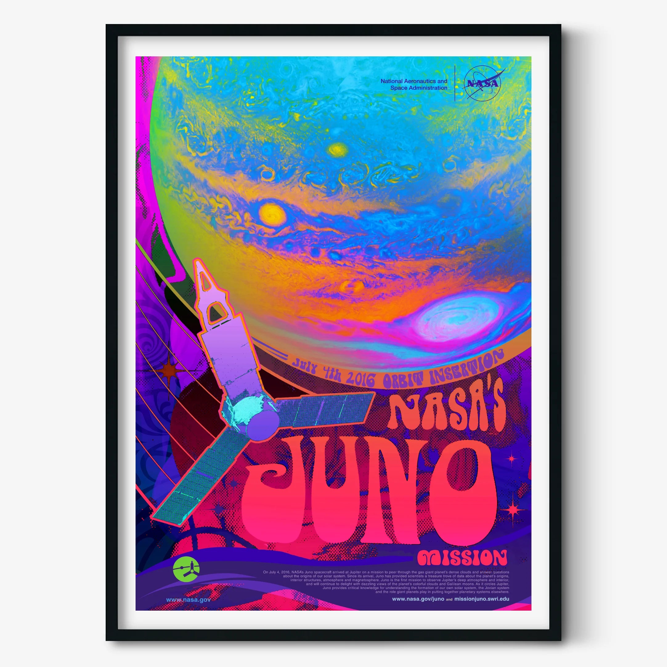 Buy NASA's Juno Mission Poster | Astrography Space Art Print
