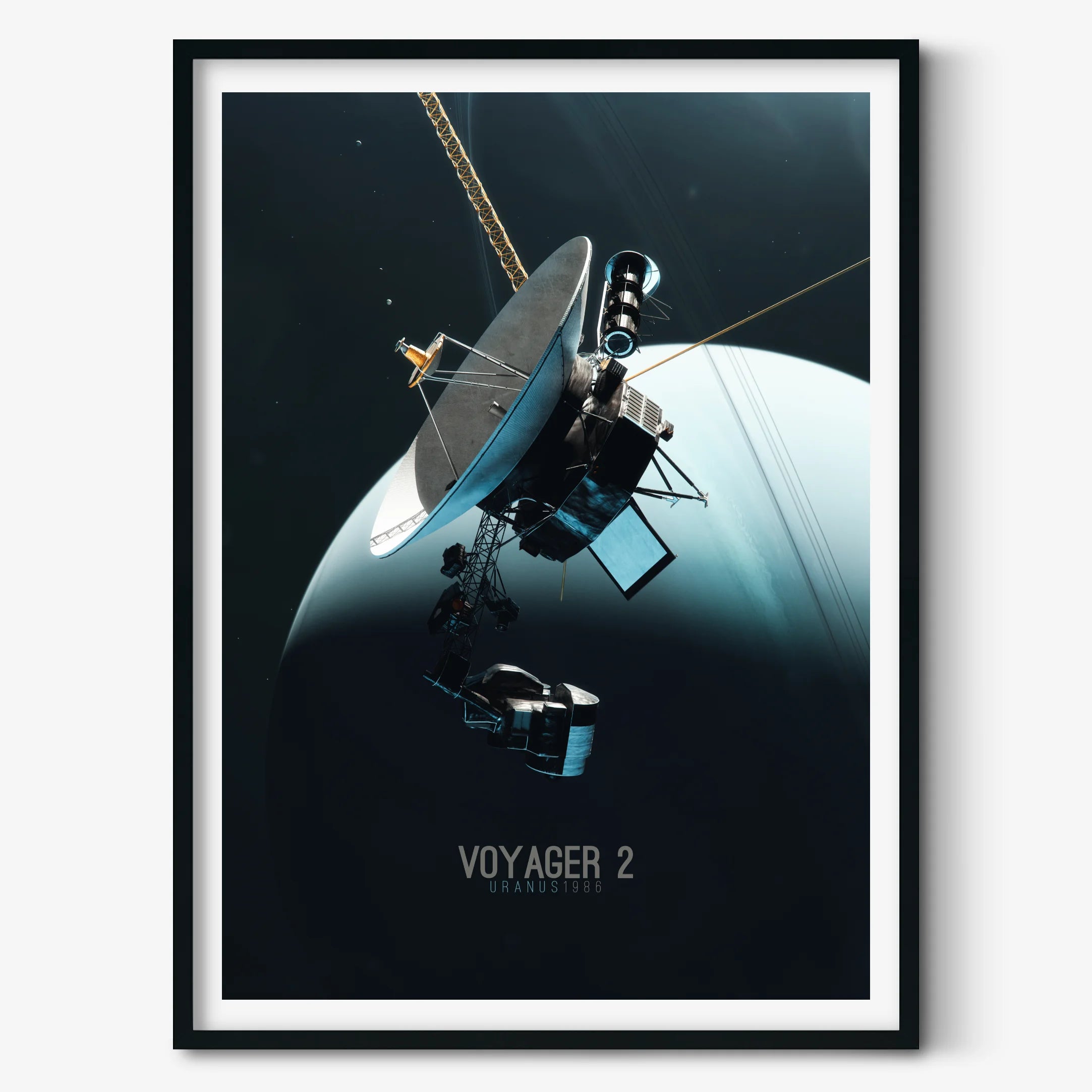 Voyager 2: Uranus (1986) by Tobias Roestch | Space Posters & Fine Art – Astrography