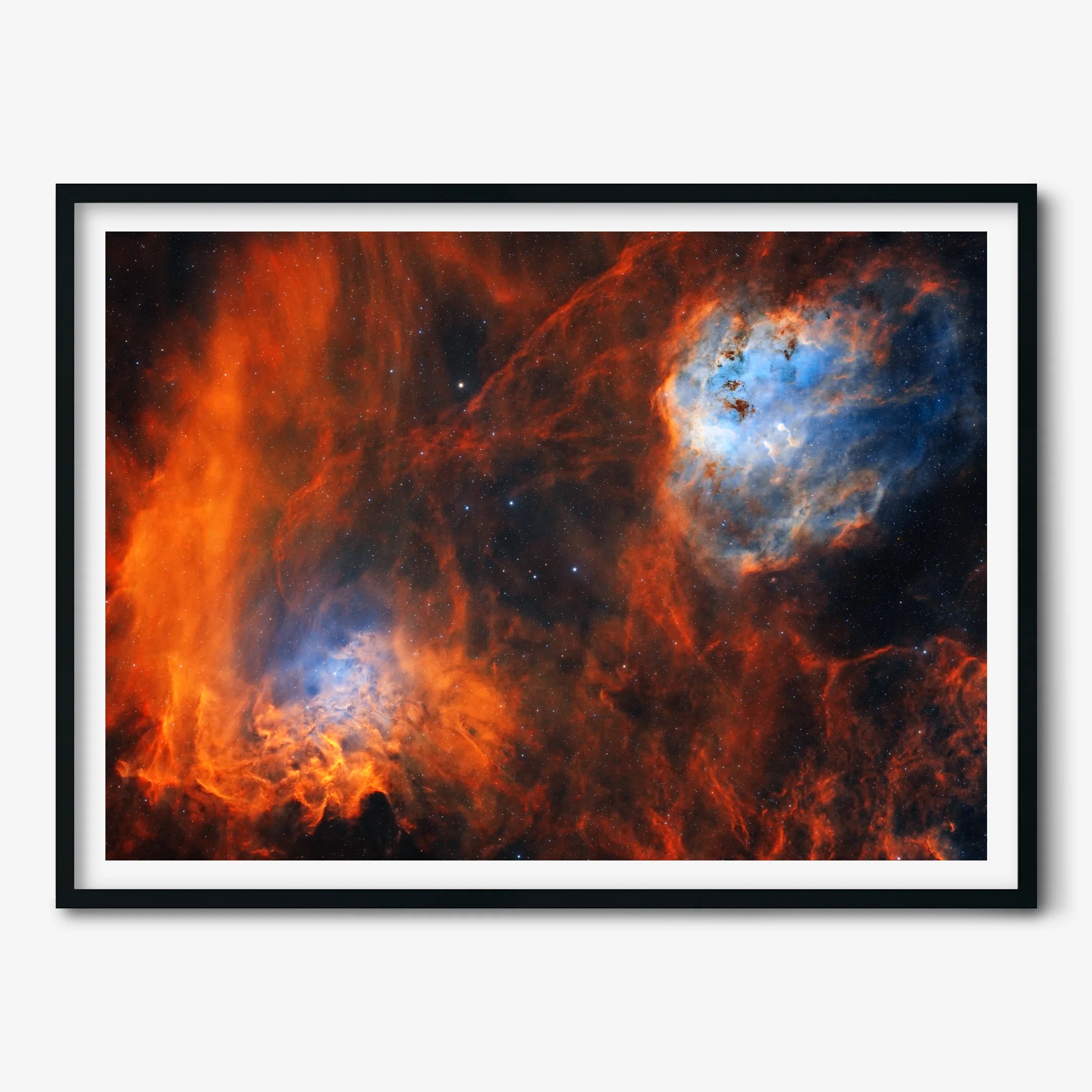 Logan Carpenter: Flame Nebula and the Tadpoles Nebula Print – Astrography